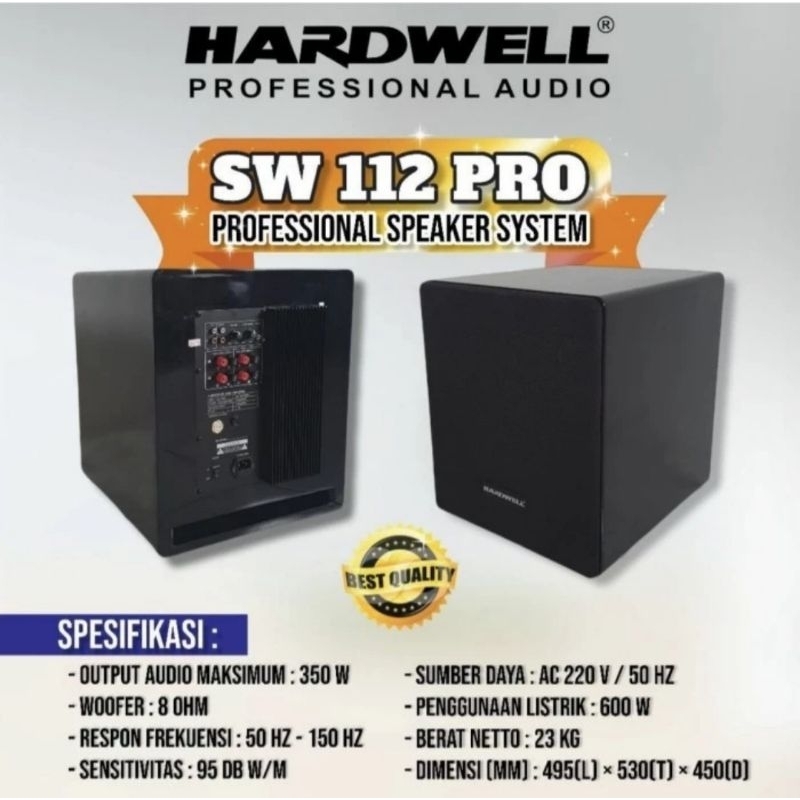 Jual Subwoofer Aktif Hardwell SW 112 PRO Original 12 inch Sub ACTIVE SW-112 Pro | Shopee Indonesia