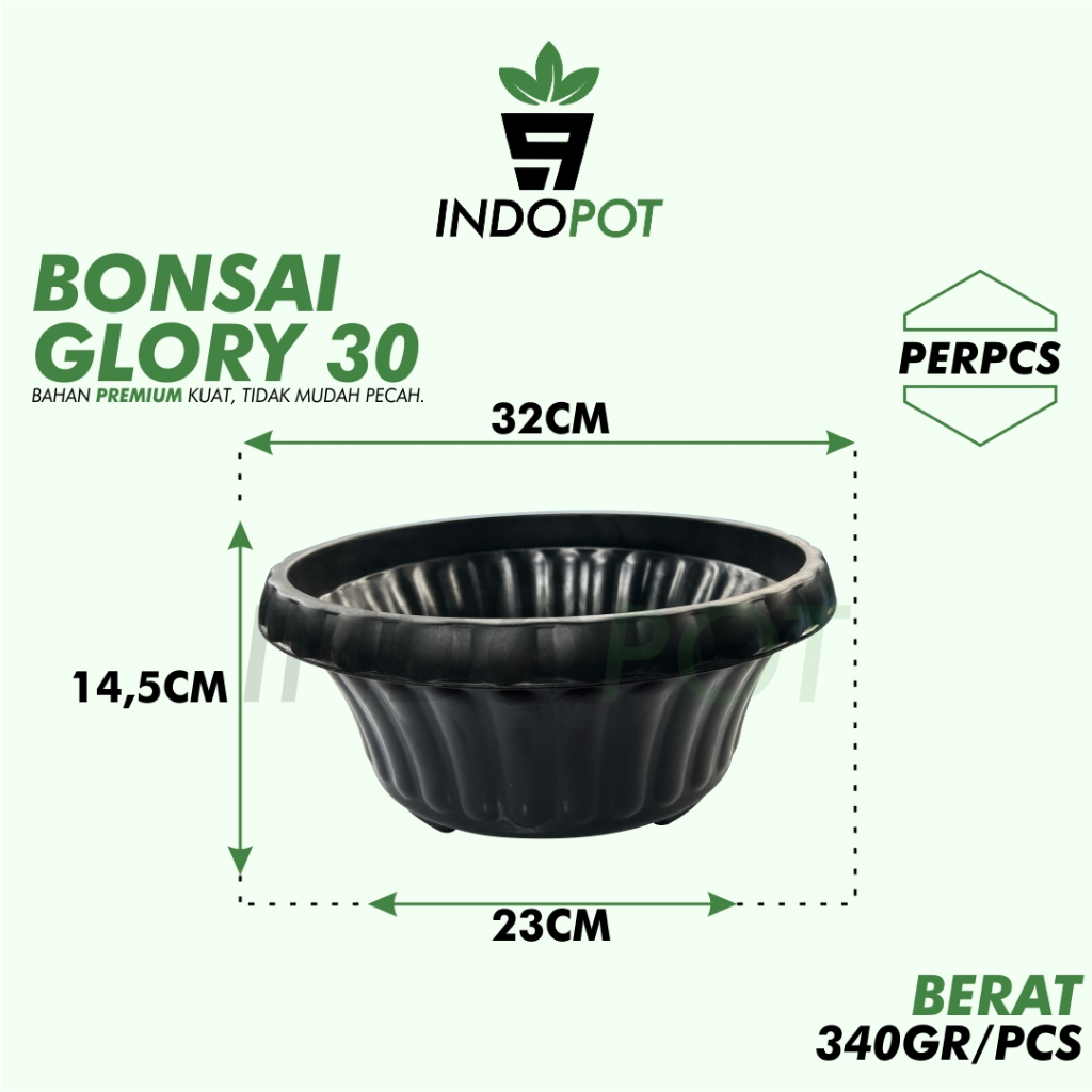Jual Pot Bonsai Glory 30 Hitam Pot Bunga Bonsai 30cm | Shopee Indonesia