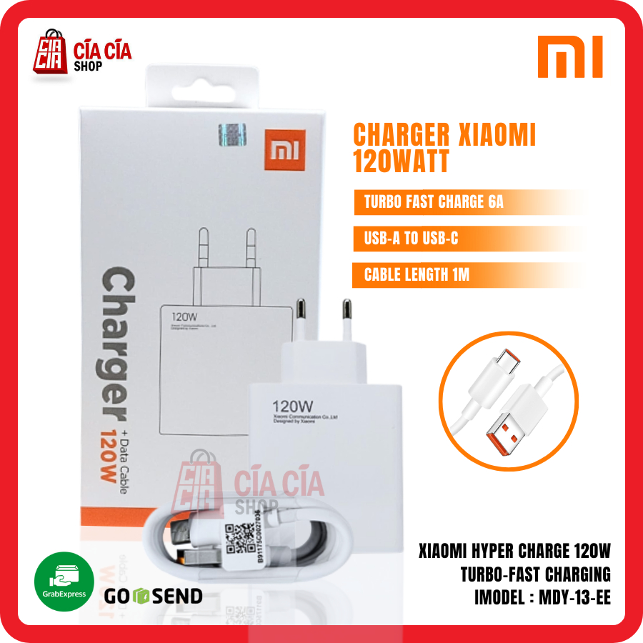 Jual Charger Xiaomi 120W Type C Turbo Charge Hyper Charge 120 Watt ...