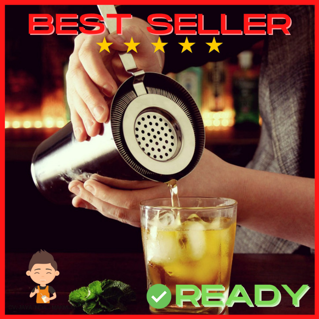 Jual PREMIUM BAR STRAINER CROSS SARINGAN COCKTAIL SHAKER ICE SEPARATOR ...