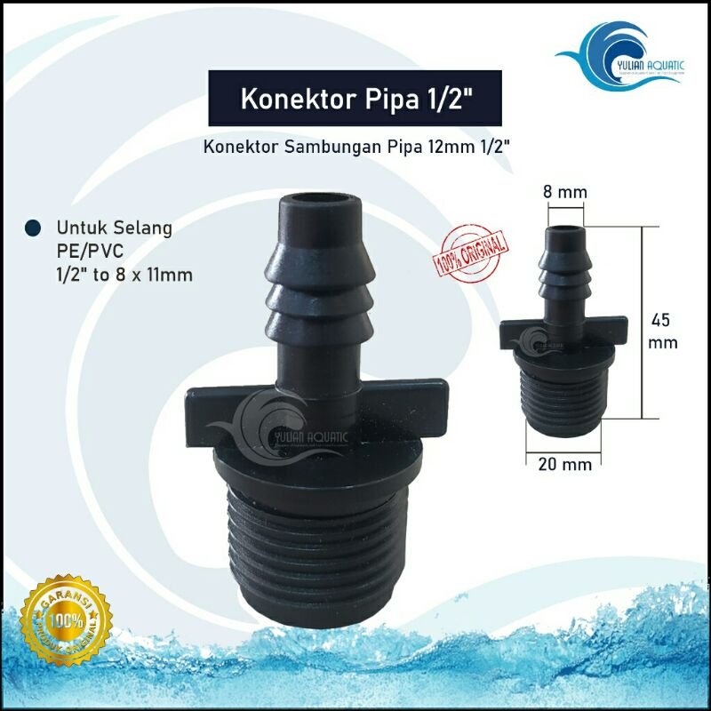 Jual Connector Pipa 1/2 Inch ke 12mm | Shopee Indonesia