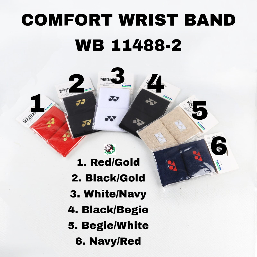 Jual NEW! WRISTBAND / HAND BAND BADMINTON YONEX WB 11488-2 2iN1 ...