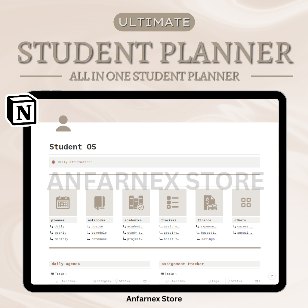 Jual Ultimate Student Planner | All In One Digital Planner Productivity ...