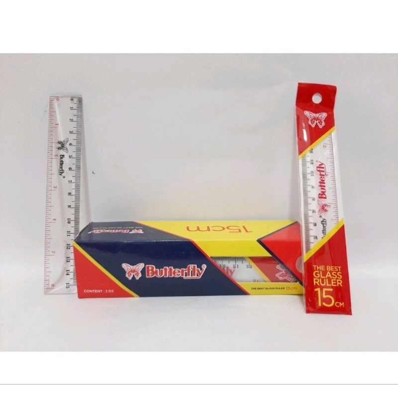 Jual GARISAN 15 CM BUTTERFLY / PENGGARIS PLASTIK | Shopee Indonesia