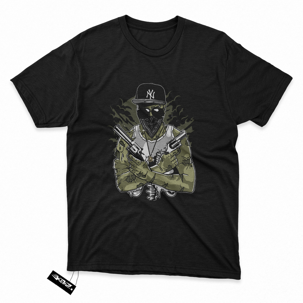 Jual KAOS Gangsta Zombie - Kain Katun Tshirt / baju distro Keren gambar ...