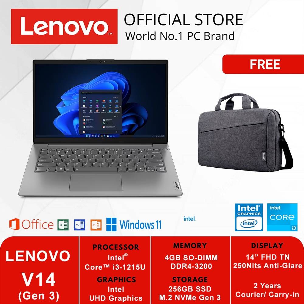 Jual LENOVO V14 G3 IAP ALID IRON GREY CORE i3-1215U 4GB 256GB W11+OHS | Shopee Indonesia