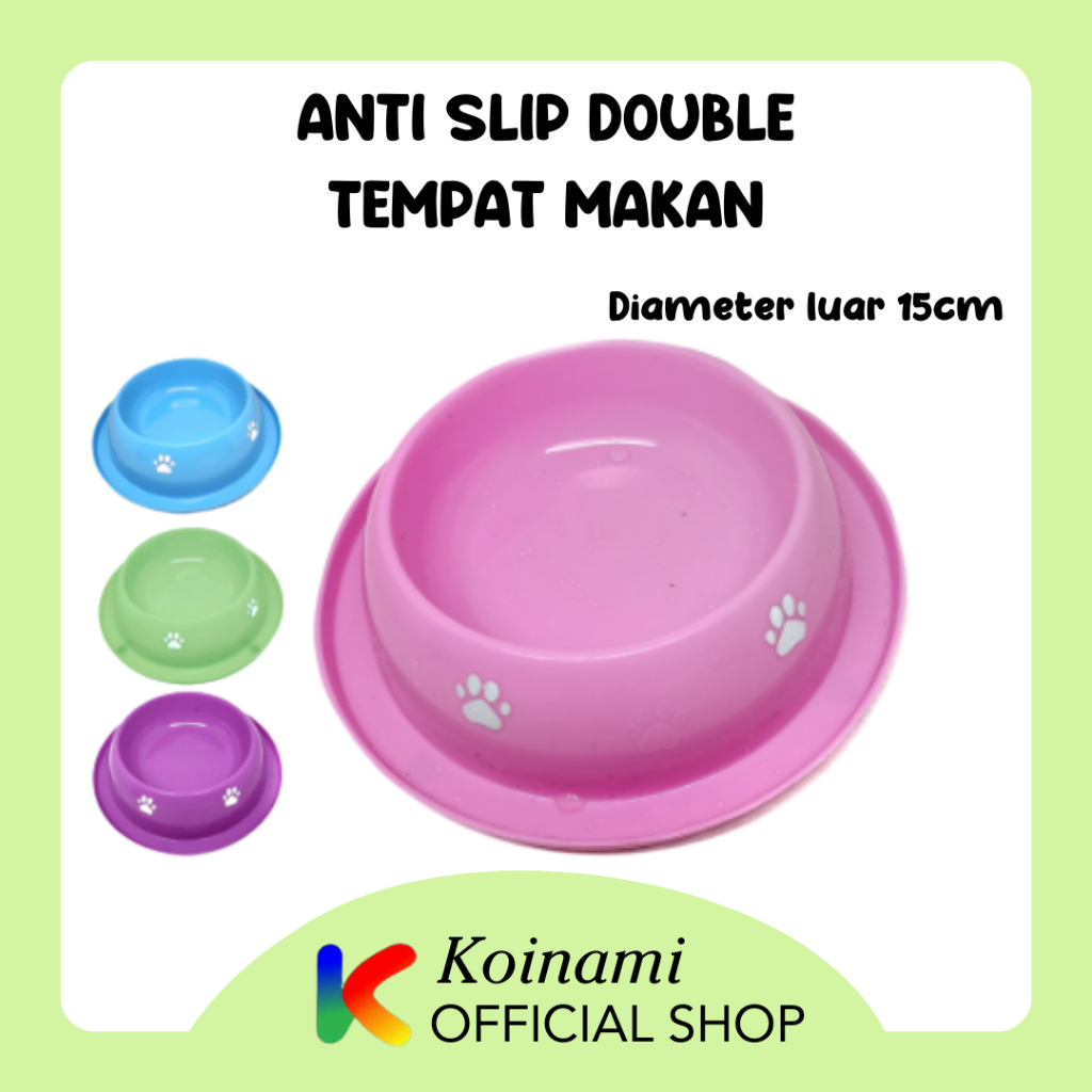Jual Tempat Makan Motif Paw Warna Singel Anti semut Anti Slip / Tempat ...