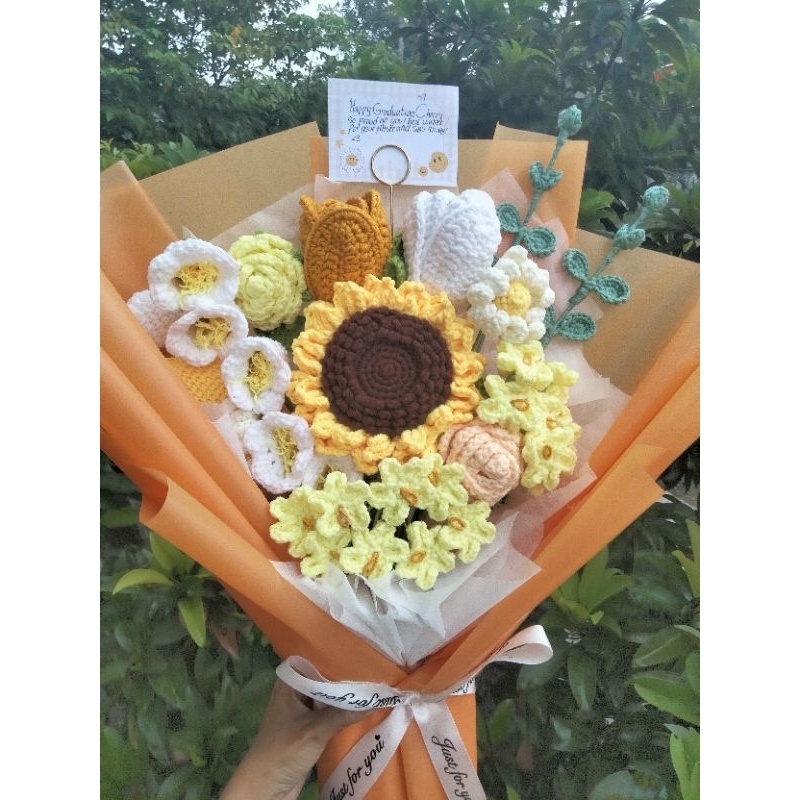 Jual Buket Bunga Rajut Dorothea Series/crochet flower bouquet | Shopee ...