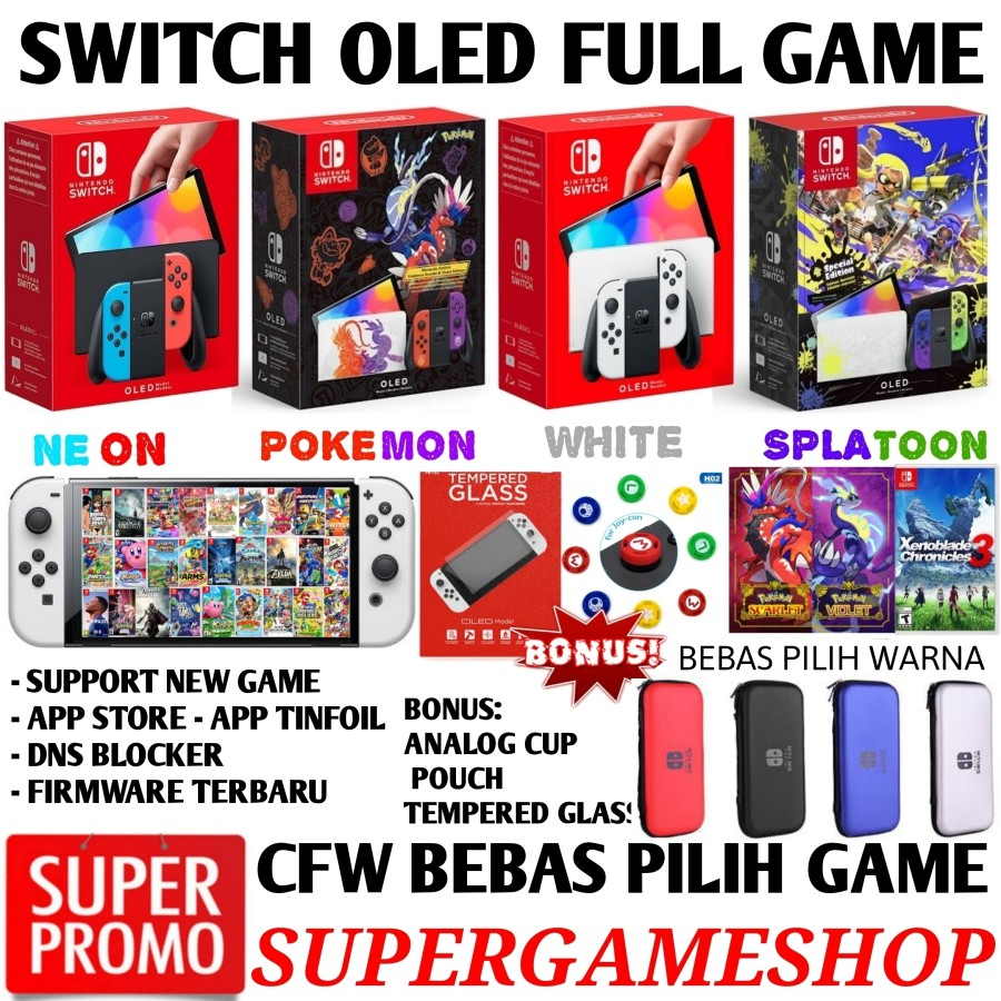 Jual Nintendo Switch OLED CFW 512GB Full Game OLED Console CFW Oled | Shopee Indonesia