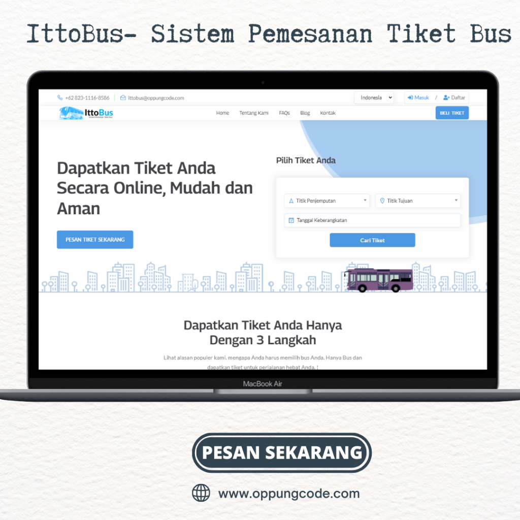 Jual Website Pemesan Tiket Bus Online(IttoBus) | Shopee Indonesia