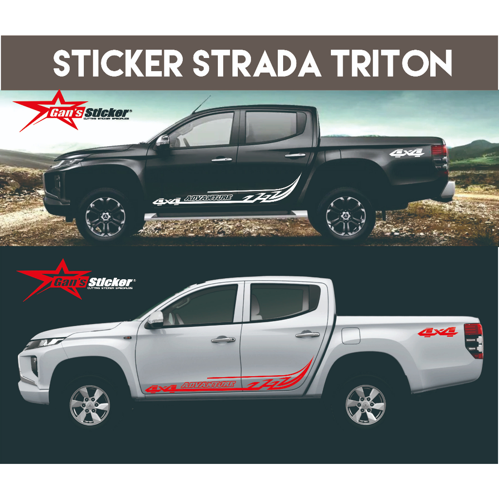 Jual sticker mitsubishi strada triton 2022 2023 | Shopee Indonesia