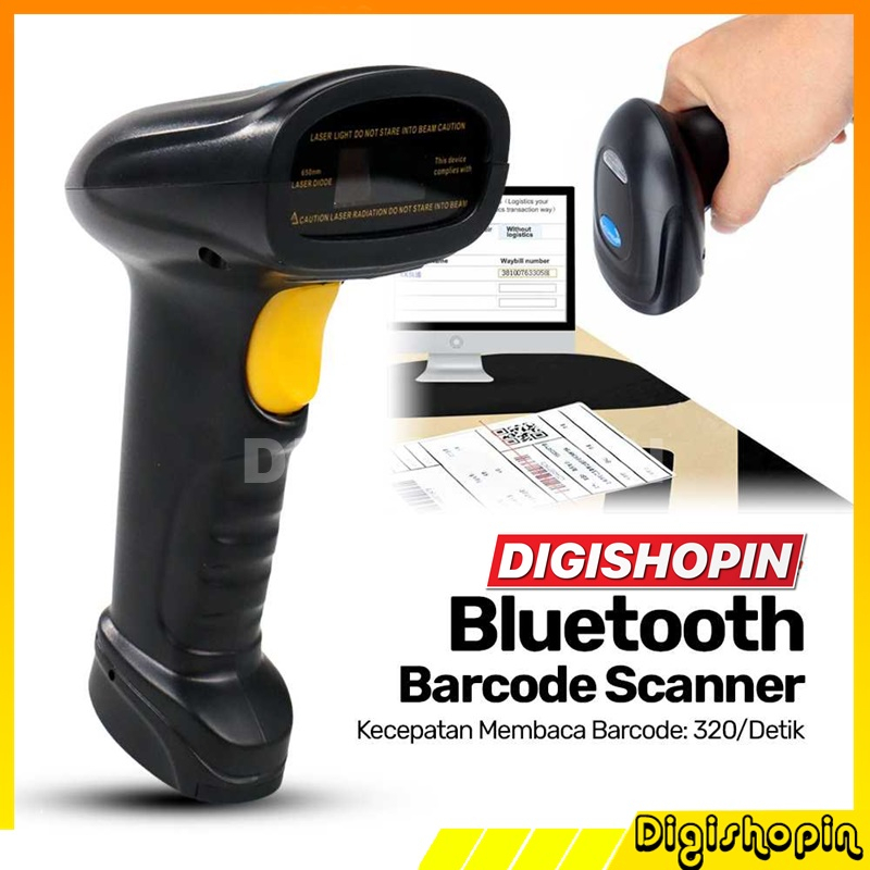Jual Wireless Barcode Scanner 1D Scanner Pemindai Kode Batang Wireles ...