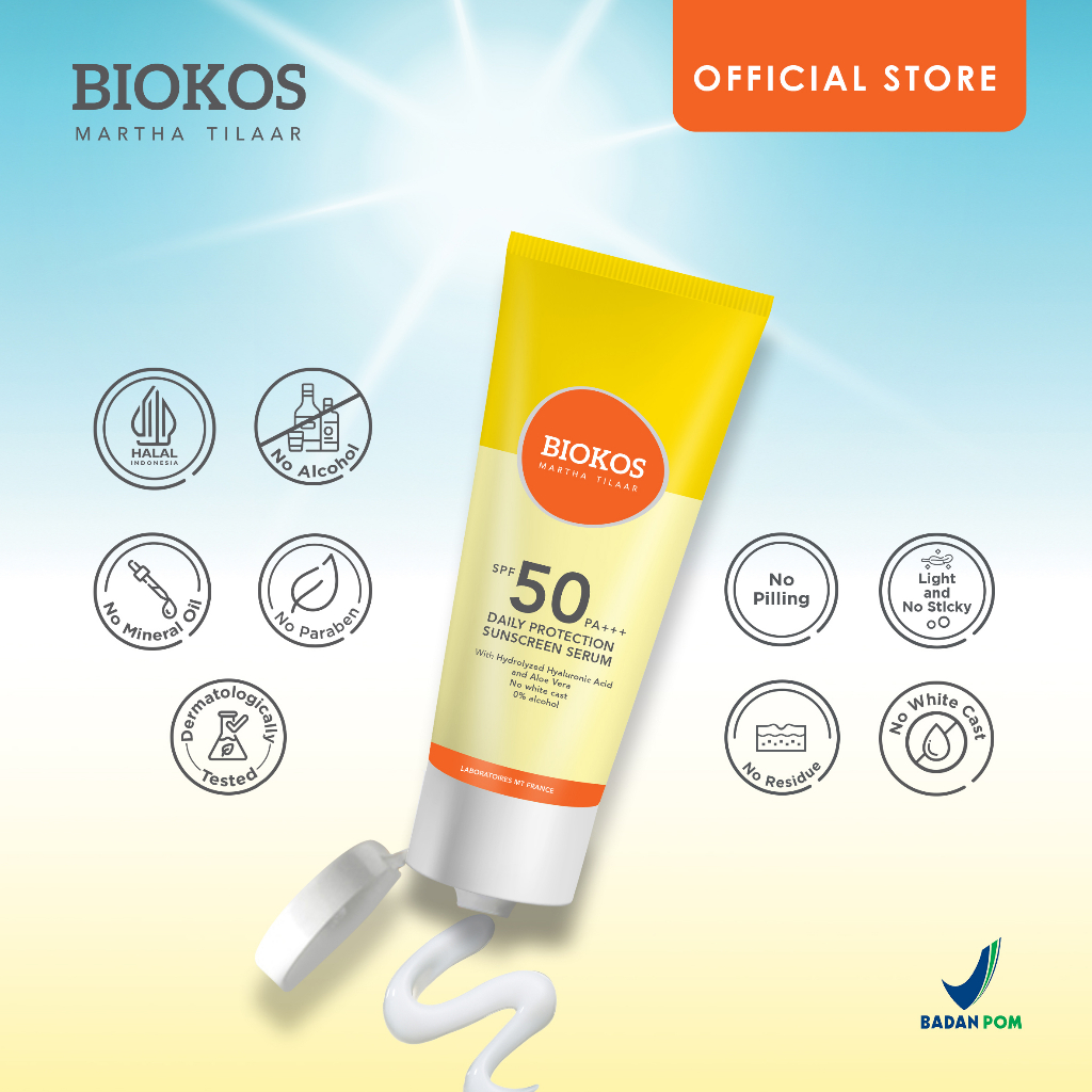 Jual * STAR * BIOKOS Daily Protection Sunscreen Serum SPF 50 PA ...