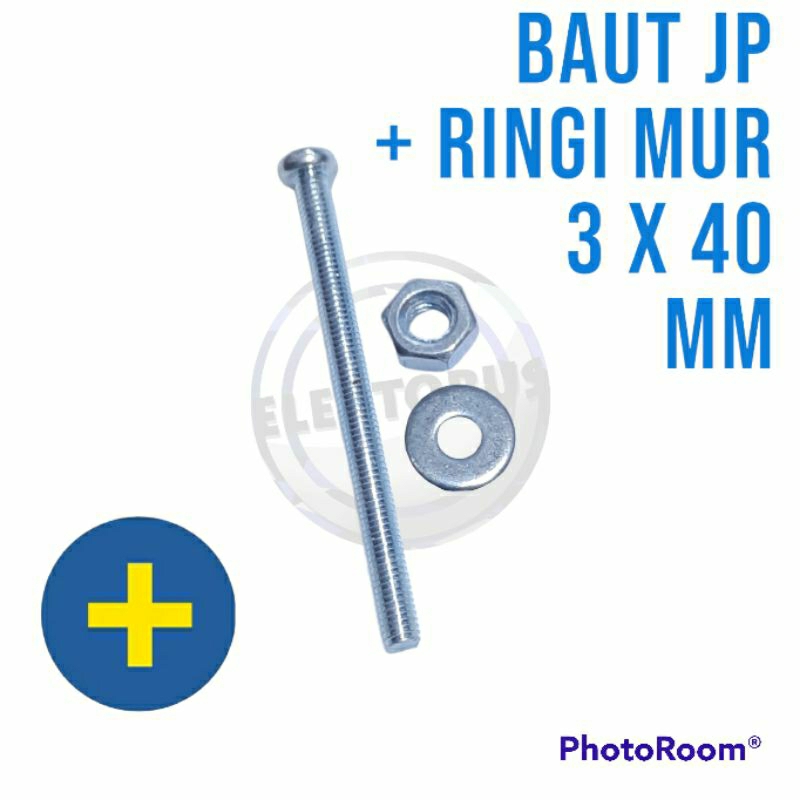 Jual Baut JP 3mm + Ring + Mur Sekrup M3 Drat Halus 3x6 3x8 3x10 3x12 ...