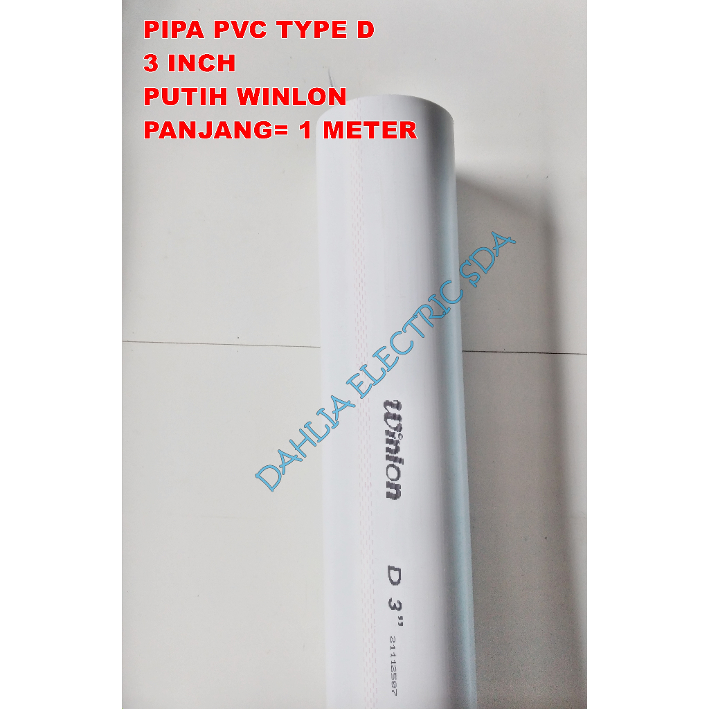 Jual PIPA PVC 3 INCH PANJANG 1 METER PUTIH WINLON | Shopee Indonesia