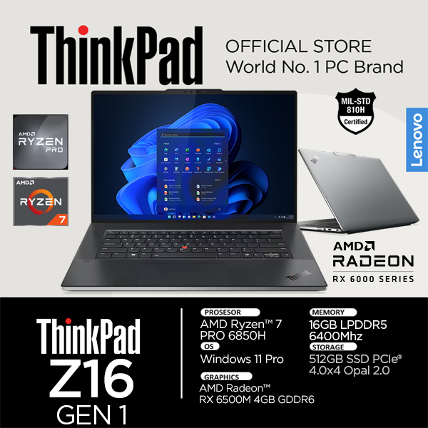 Jual Lenovo ThinkPad Z16 Gen 1 AMD Ryzen 7 Pro 6850H 16GB 1TBSSD ...