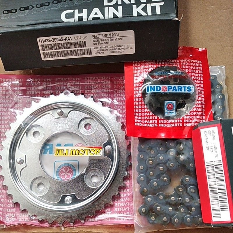 Jual Gir set gear paket supra x 125 fi new blade 125 fi new H1439-2006S-K41 ori INDOPARTS ...