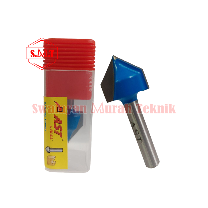 Jual AST Mata Profil Router Trimer Kayu 1/4X19MM Vee Groove V Groving ...