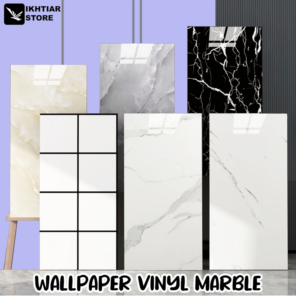 Jual Wallpaper dinding VINYL Marble 30 x 60 cm / Lantai Granit Stiker ...