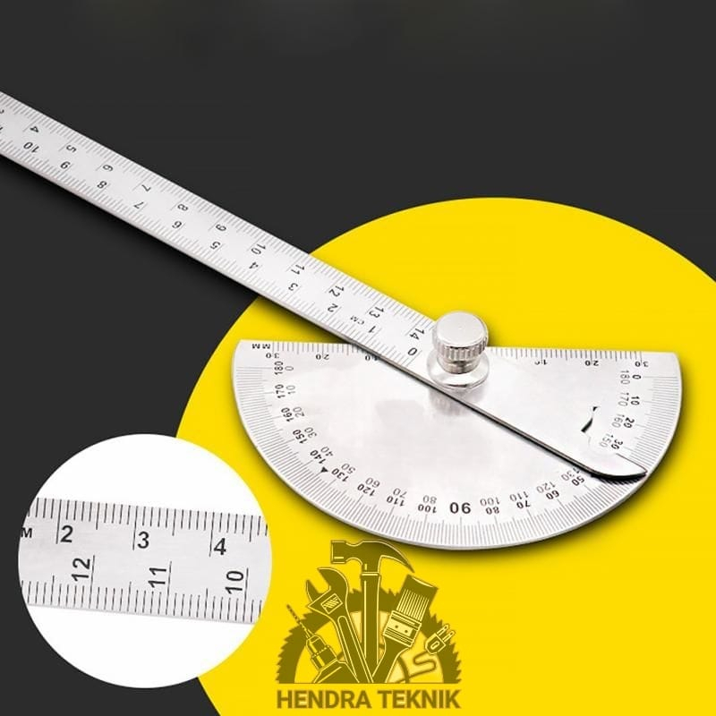 Jual BUSUR DERAJAT PROTRACTOR 6" ALAT UKUR SUDUT PENGGARIS KEMIRINGAN SUDUT 180 DERAJAT 145mm ...
