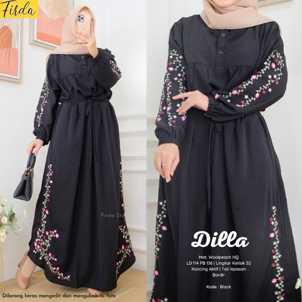 Jual Dilla Maxy Firda Gamis Pesta Wanita Lebaran 2023 LD 114 Pb 136 Harian Ibu Ibu Busui Motif ...