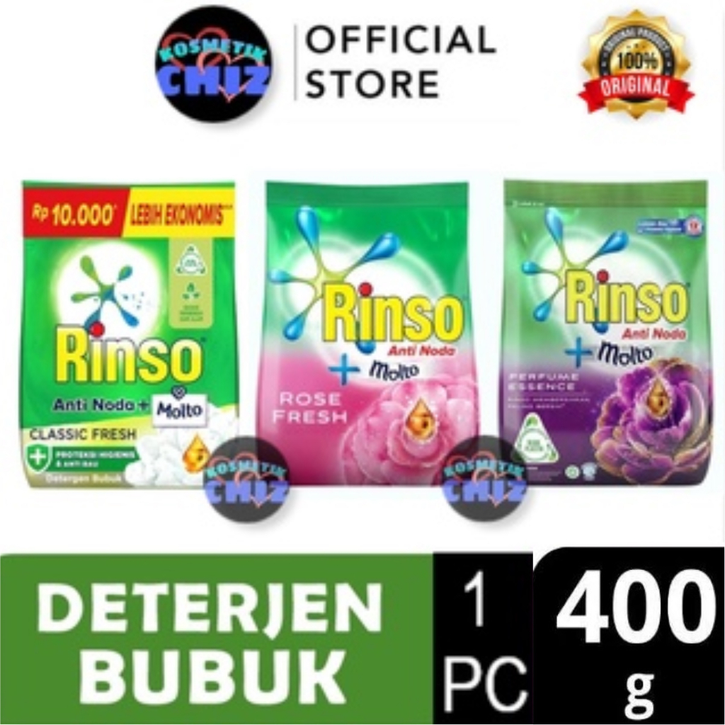 Jual RINSO Anti Noda Detergen Bubuk 380 GR / 700gr - Classic | Rose ...