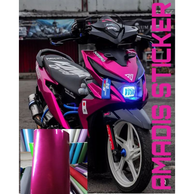 Jual STIKER SKOTLET PINK CANDY METALIK SCOTLITE MOTOR WARNA PINK ...