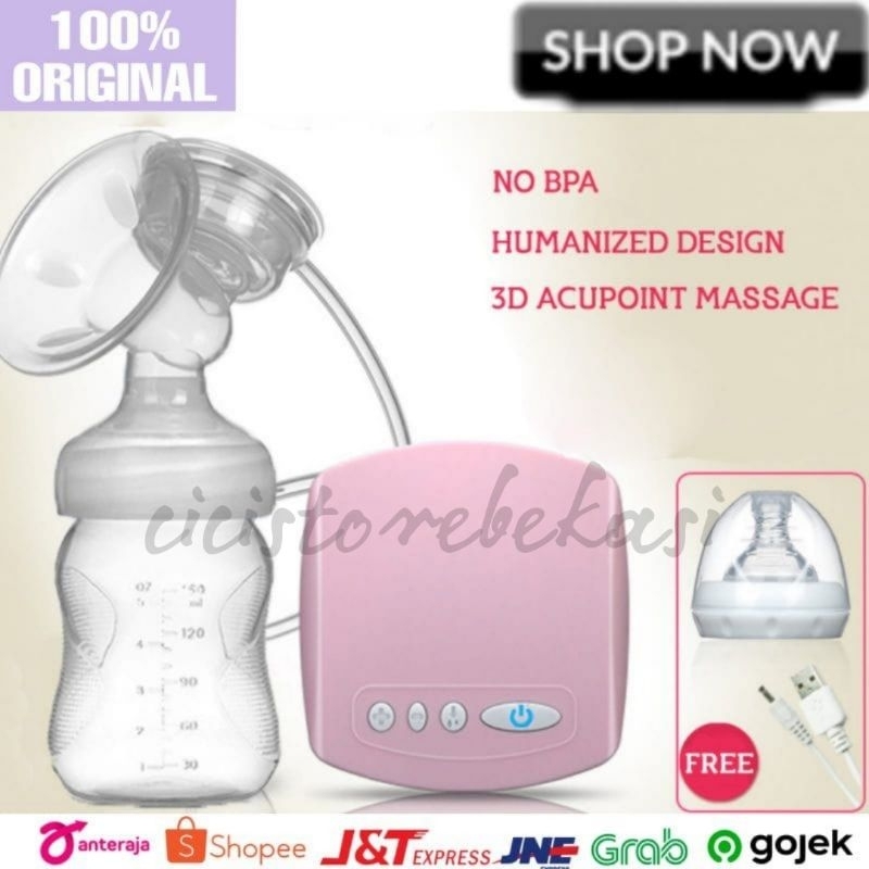 Jual Pompa ASI Breast Pump Feeding Bottle Pam Susu Electric USB Milk ...