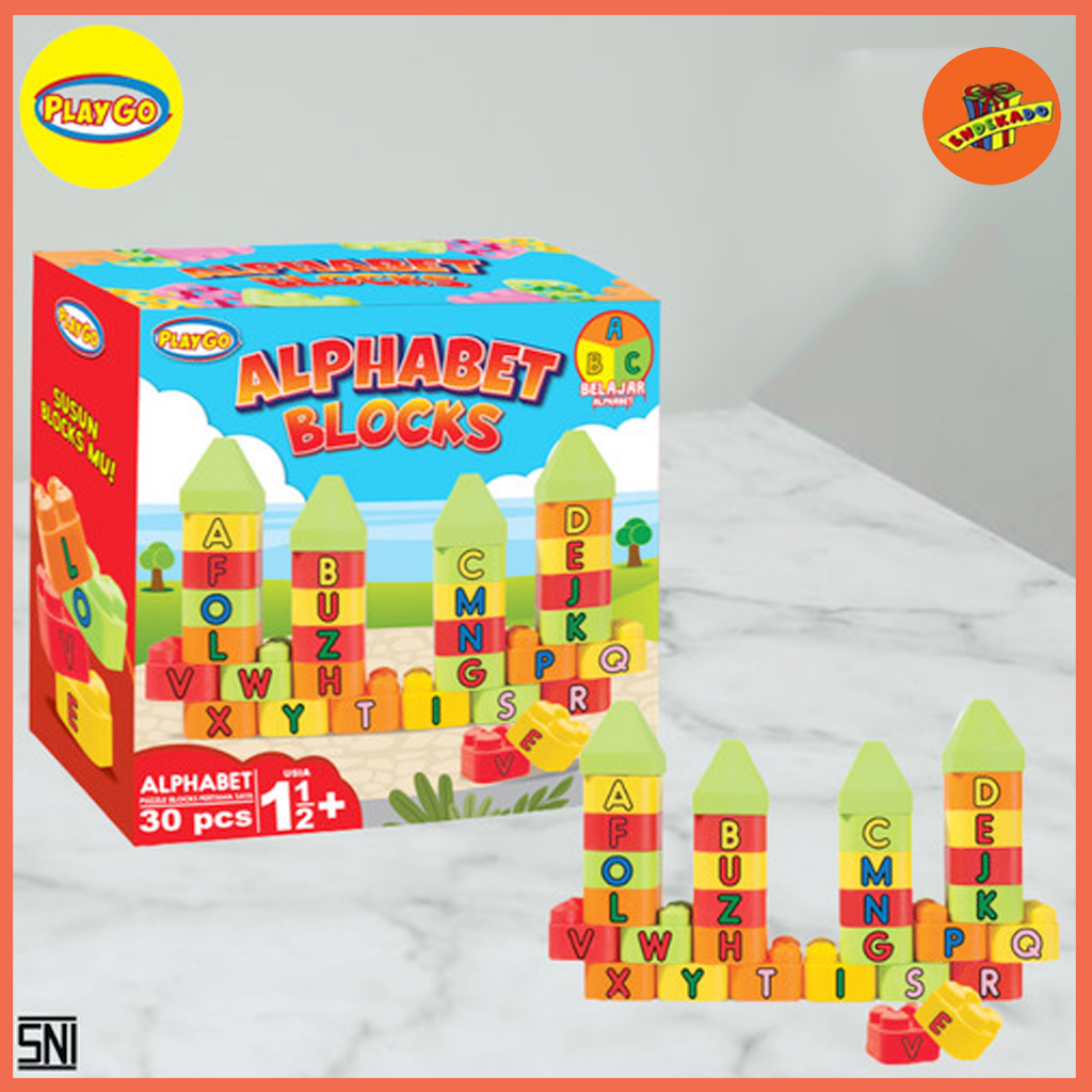 Jual PLAYGO Alphabet Blocks - Mainan Block Edukasi Anak | Shopee Indonesia