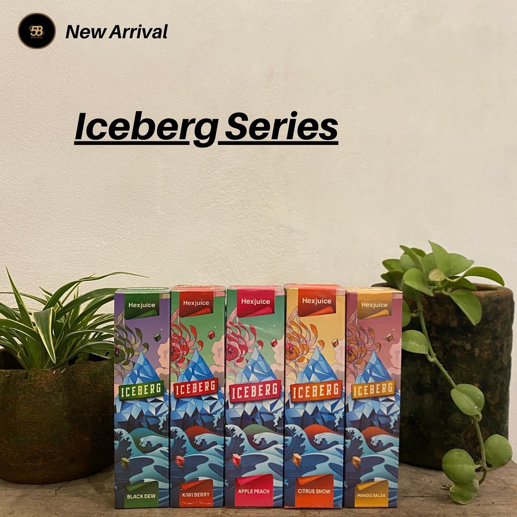 Jual LIQUID ICEBERG 60ML 3MG ALL VARIANT BY HEX JUICE KIWI BERRY APPLE ...