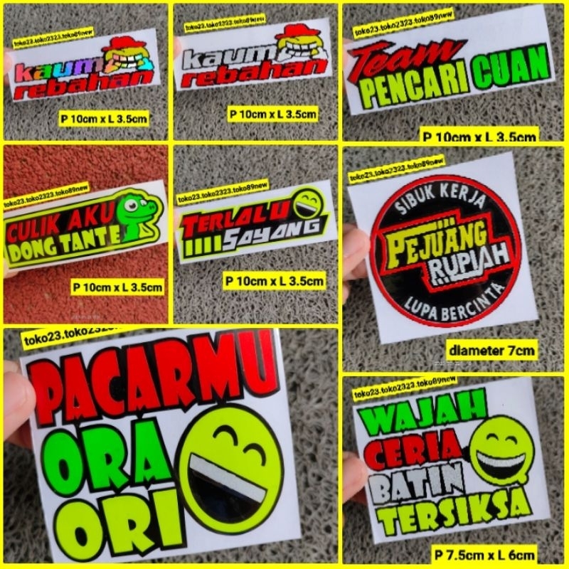 Jual stiker motor cutting team pencari cuan dan kaum rebahan stiker ...