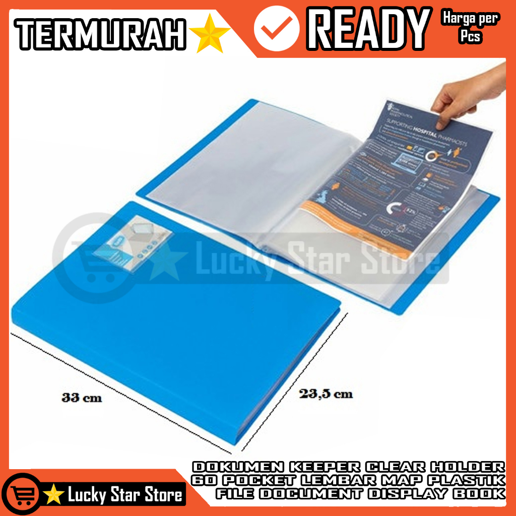 Jual DOKUMEN KEEPER CLEAR HOLDER DOCUMENT KEPER DISPLAY BOOK A4 60 ...