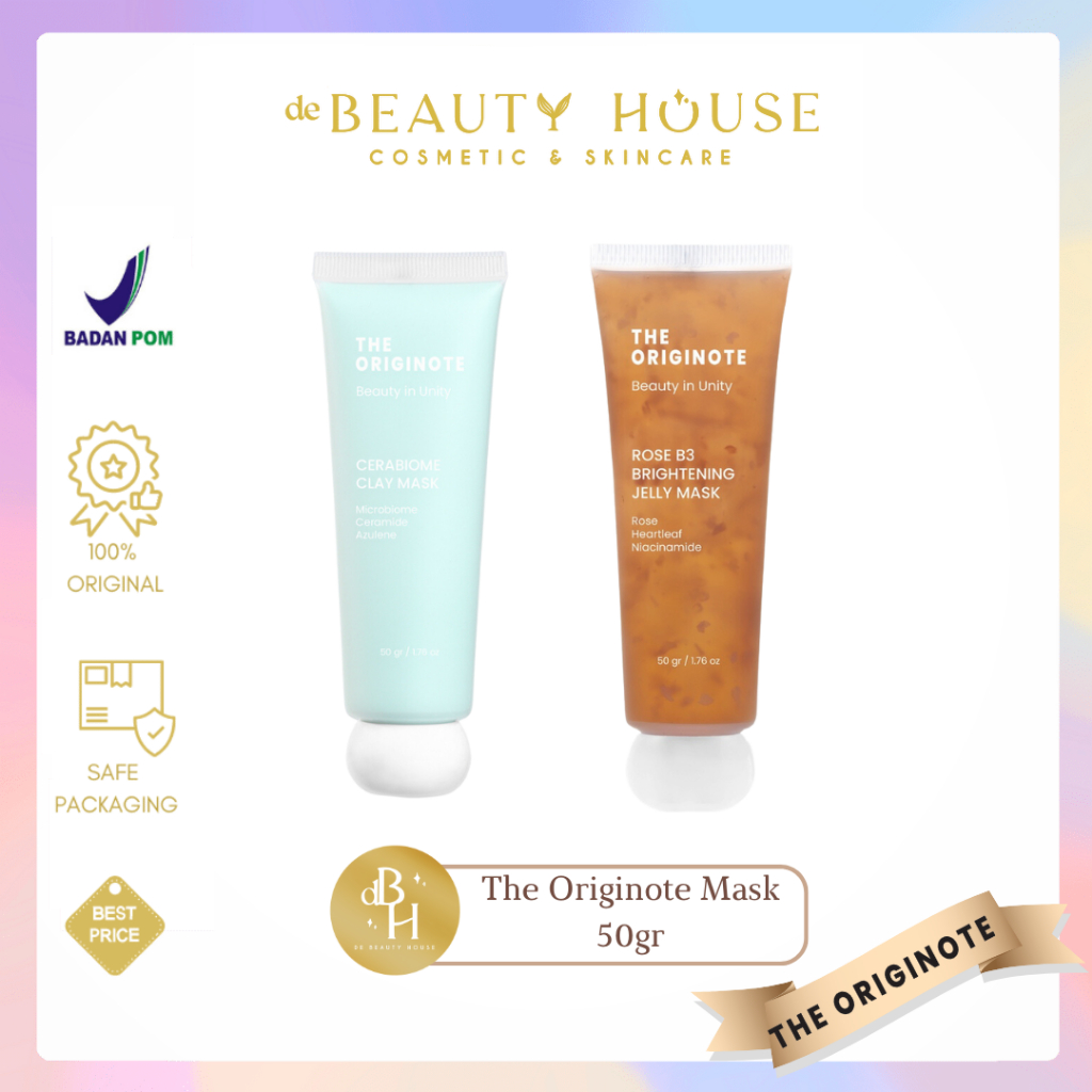 Jual THE ORIGINOTE Cerabiome Clay Mask | Rose B3 Brightening Jelly Mask ...