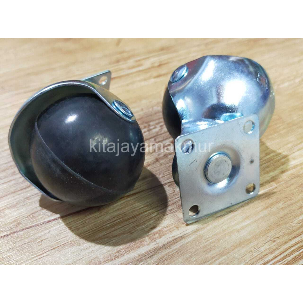 Jual Roda Bulat Castor 2 Inch Hitam Roda Etalase Roda Lemari Per Pcs ...
