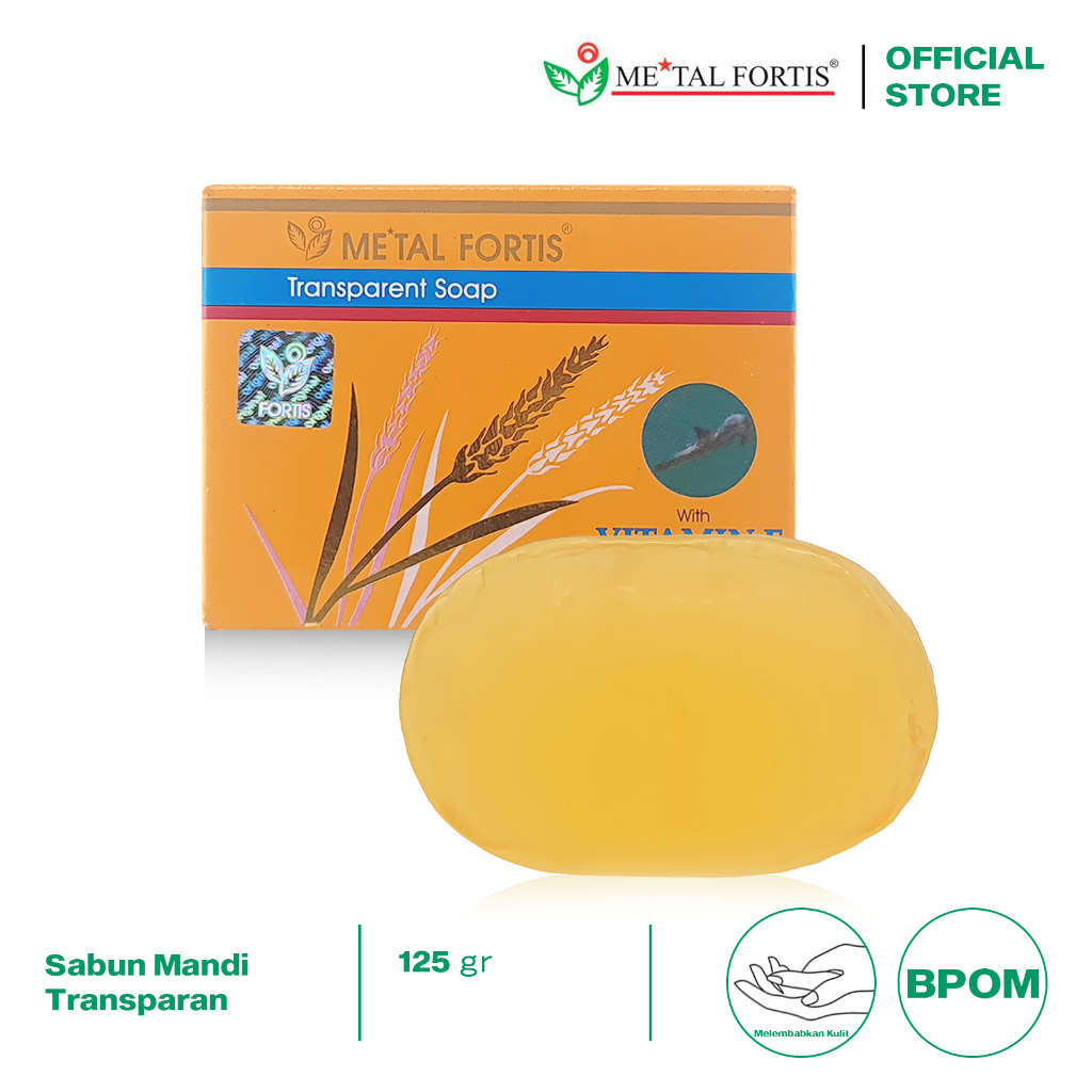 Jual METAL FORTIS Transparent Soap 125g Sabun Mandi with Vitamin E ...