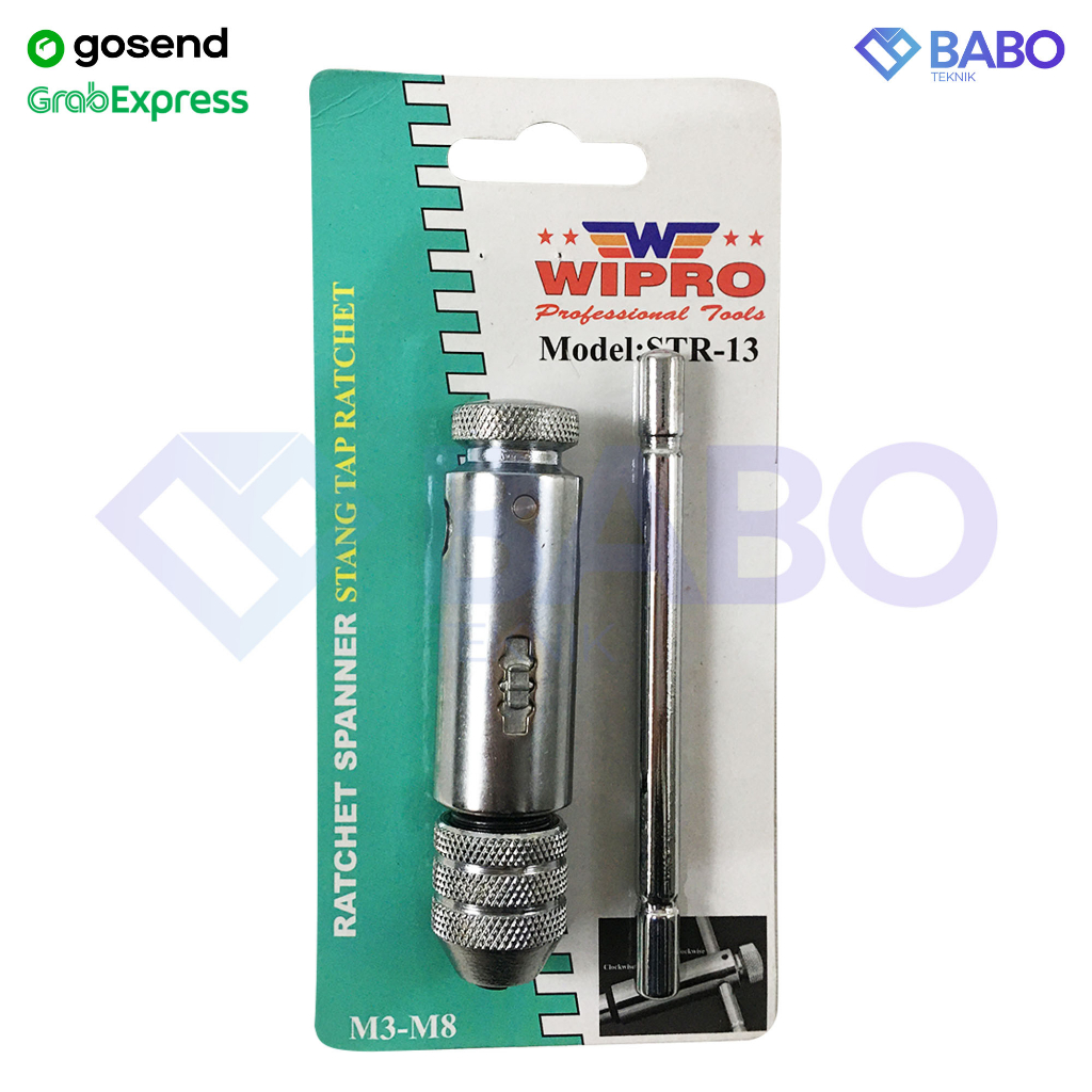 Jual WIPRO STR13 Gagang Hand Tap Rachet | Stang Tap Ratchet M3 - M8 | Shopee Indonesia