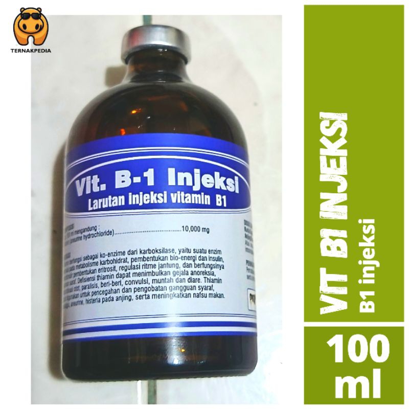 Jual Vitamin B1 Injeksi - Vit B1 injek 100ml - Obat Lumpuh Hewan Ternak ...