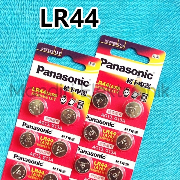 Jual Baterai Panasonic LR44 AG13 A76 G13A Batre Kancing LR 44 Original Baterai Kalkulator 1.5V ...