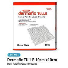 Jual ONEMED DERMAFIX TULLE PLESTER LUKA 10x10CM / PARAFFIN GAUZE PERBAN ...