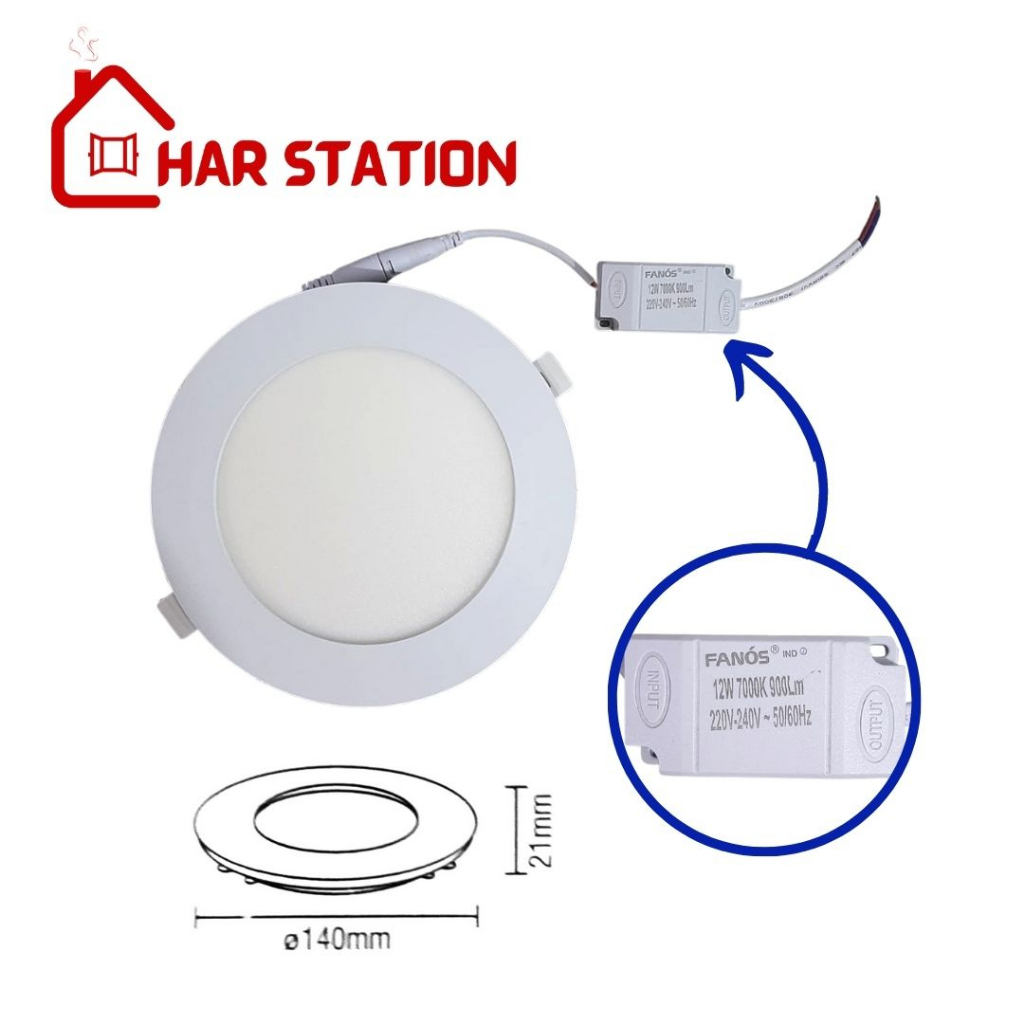 Jual FANOS DOWNLIGHT LED PANEL 12W 240V COOL DAYLIGHT | Shopee Indonesia