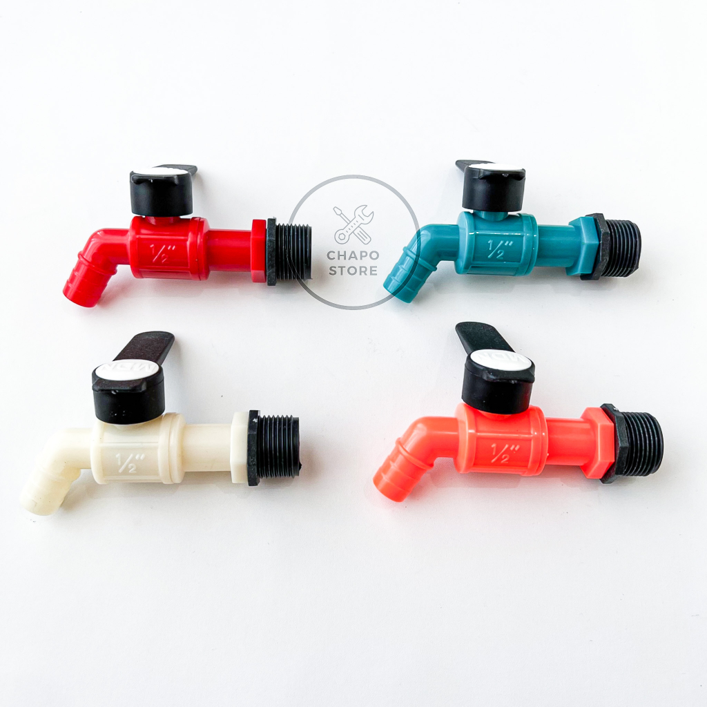 Jual kran keran air tembok taman pvc plastik MDN 1/2" inch kran engkol ...