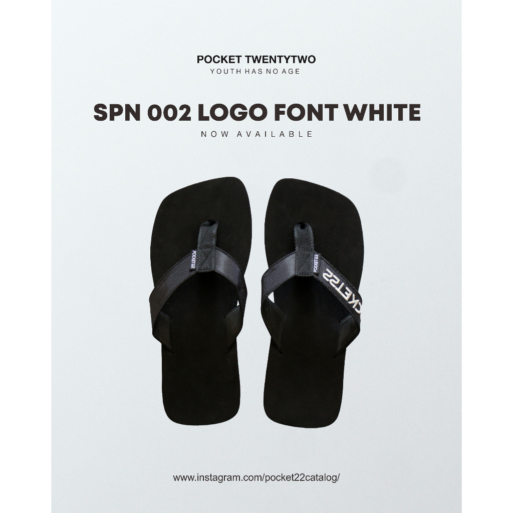 Jual SANDAL SPON BORDEL POCKET22 OLD SERIES ( SPN 002 LOGO FONT WHITE ...
