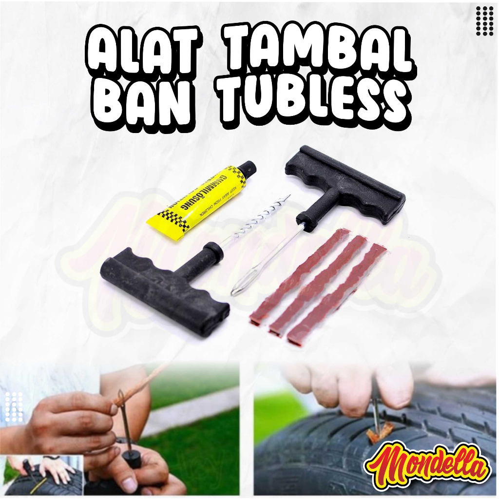 Jual Alat Tambal Ban Tubless Tubeless Tubles Mobil Motor Racing 1 Paket ...