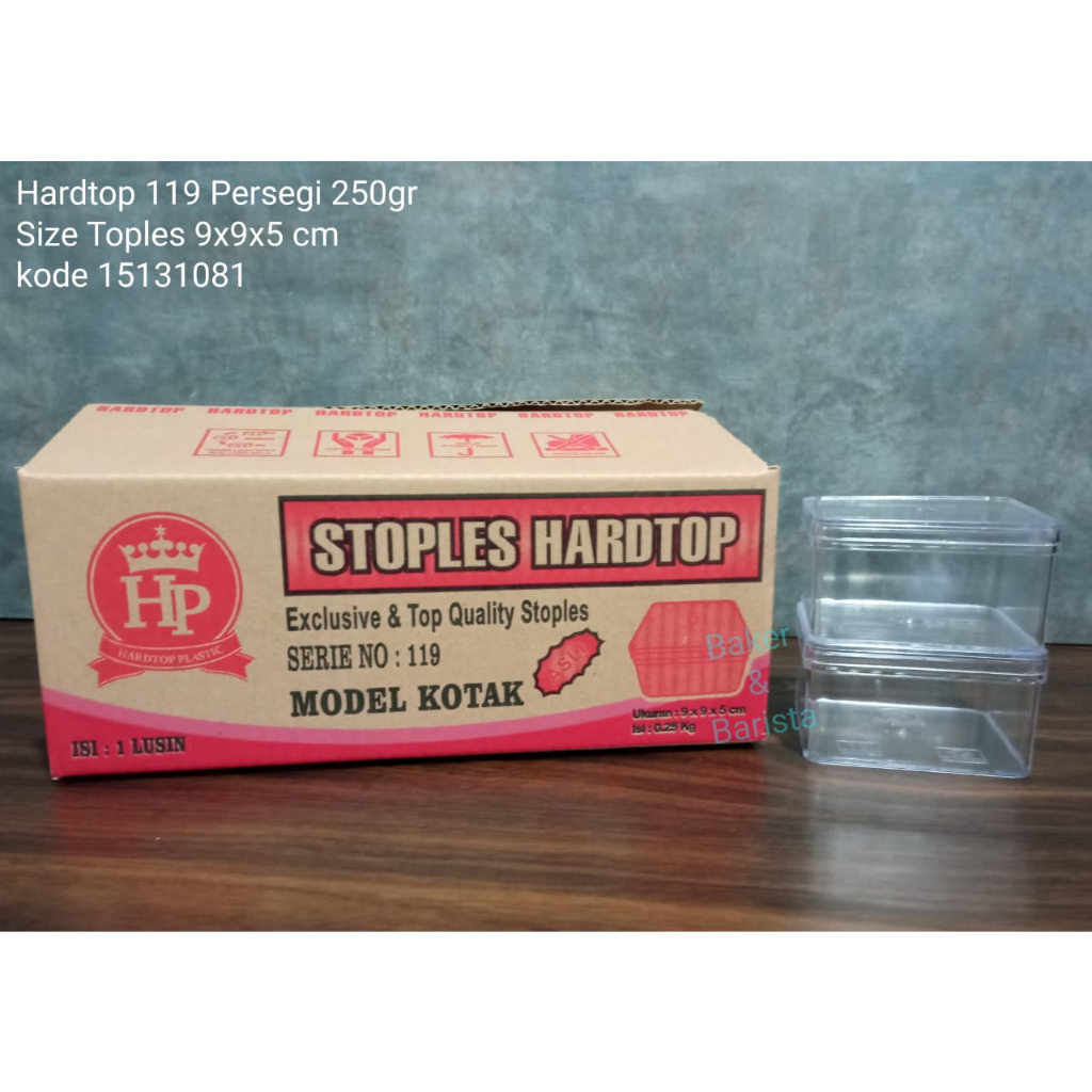 Jual Toples Hardtop 119 250gr Persegi /1 Lusin Toples Dessert Cup ...