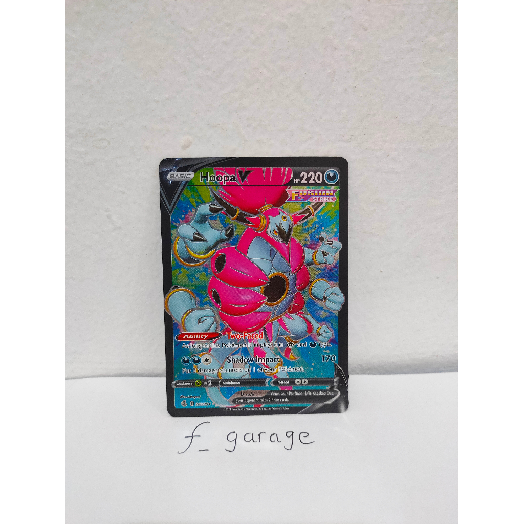 Jual Hoopa V Fusion Strike Full Art Hologram Pokemon Card Kartu TCG ...