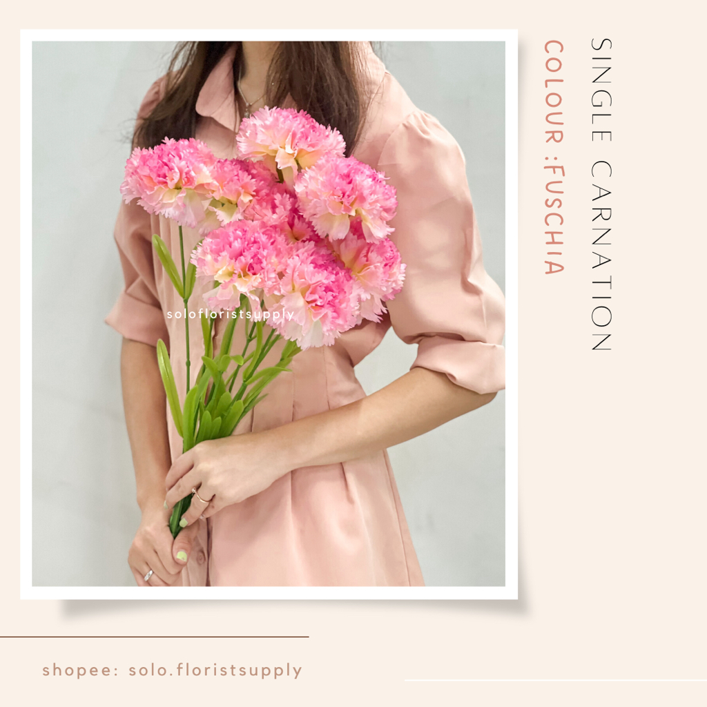 Jual SINGLE CARNATION BOUQUET X6 ARTIFICIAL FLOWER BUNGA PALSU BUNGA ...