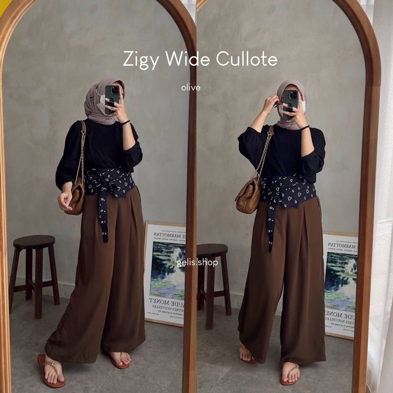 Jual ziggy wide cullote orginal gelis.shop /wide cullote/ zigy wide cullote/kulot kekinian ...