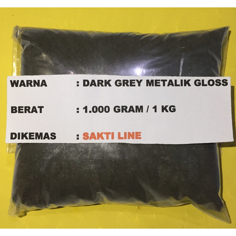 Jual Bubuk Powder Coating Dark Grey metalik / Magnesium Gloss - 1 Kg ...