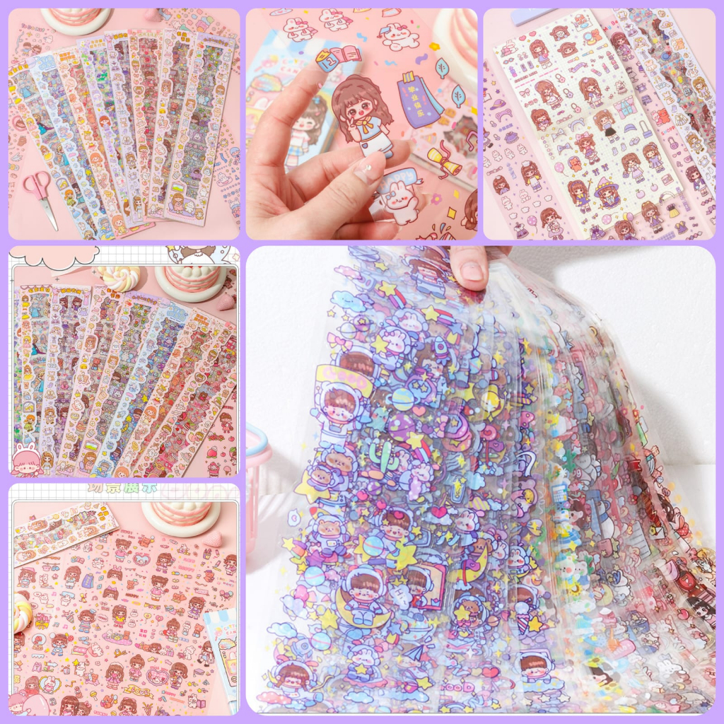 Jual LUCKY CAT - STIKER PANJANG ISI 20 LEMBAR MOMO | TRANSPARANT PVC ...