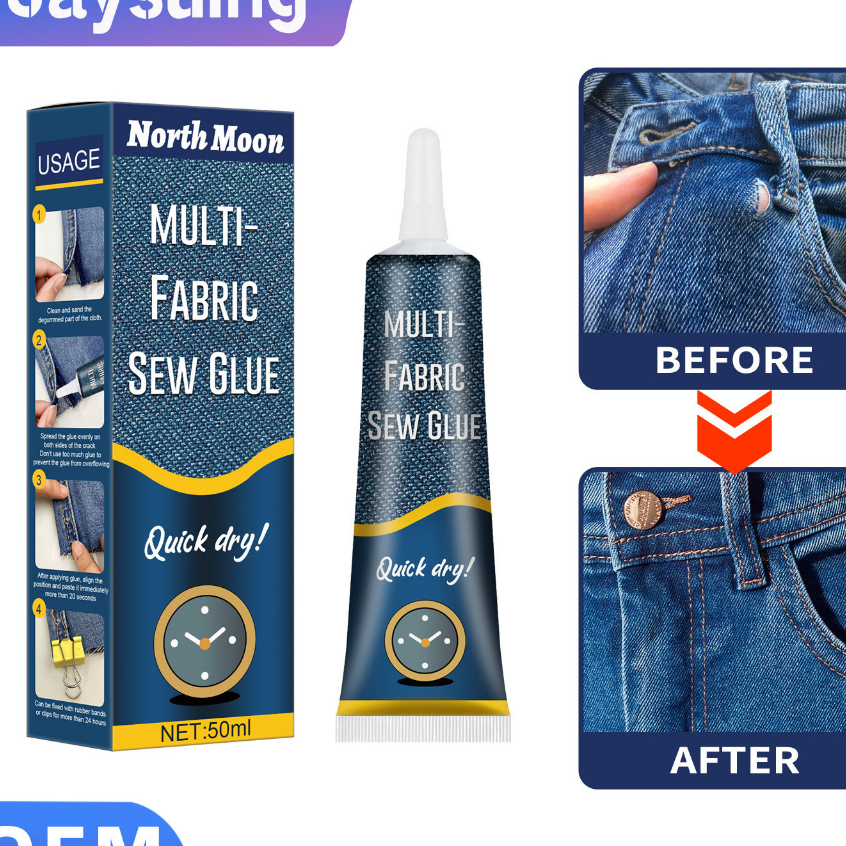 Jual Lem Kain Jahit Lem Patch Bordir Ukuran 50 ml Lem Kain Baju Lem ...